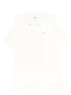 Adidas Logo-plaque Polo Shirt - White