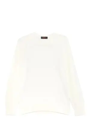 GRAN SASSO Crew Neck Wool Sweater - White