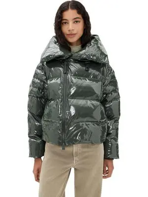 Rains Alta Vision Short Puffer Jacket - Swamp