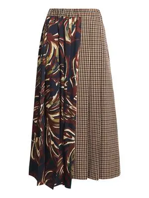 Max Mara Pleated Panelled Midi Skirt - Purple