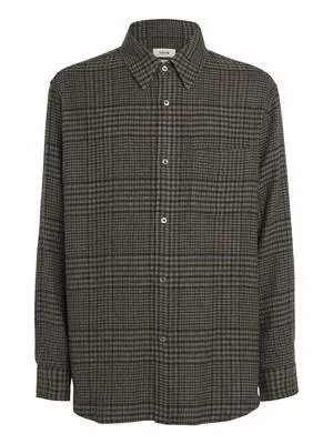 SYSTEM Relaxed Check Shirt - Green