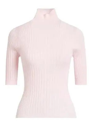 Peserico Light Virgin Wool Turtleneck Top - Pink