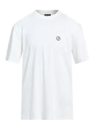 Giorgio Armani T-shirt Size Cotton, Viscose, Polyester, Polyamide, Elastane - White