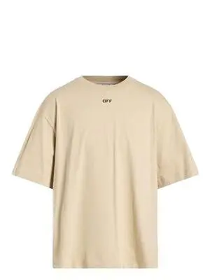 OFF-WHITE™ Off-white T-shirt Size Cotton, Elastane - Beige