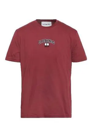Iceberg T-shirt Burgundy Size Cotton - Red