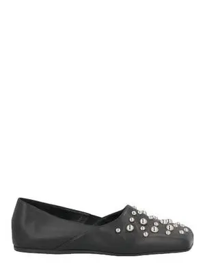 VIC MATIE Leather Loafers With Appliqués - Black
