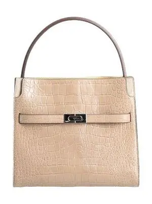 Tory Burch Leather Crocodile-print Tote - Beige