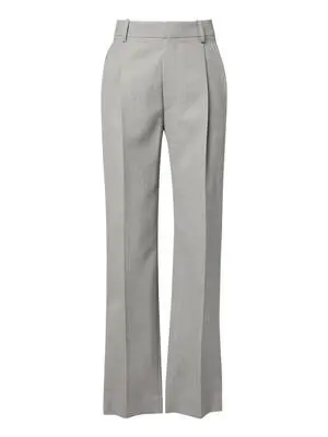 Victoria Beckham Drop-waist Straight Leg Trousers - Grey