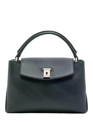 Bally Grained Leather Tote Bag - Green