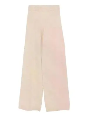 Fabiana Filippi Wool-silk Blend Palazzo Trousers - Neutrals