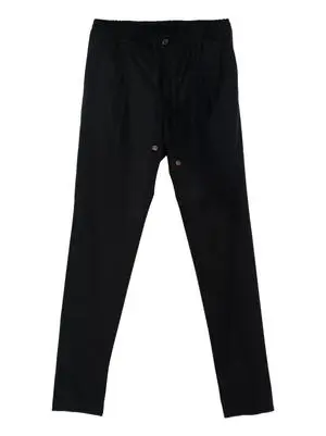 Incotex Drawstring Straight-leg Trousers - Black