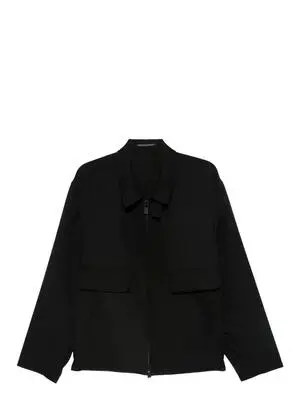 Yohji Yamamoto Wool Shirt Jacket - Black