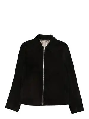Paul Smith Zip-up Suede Jacket - Black