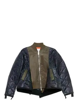 Sacai Quilted Zip-up Bomber Jacket - Blue