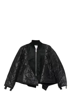 Sacai Quilted Zip-up Bomber Jacket - Black