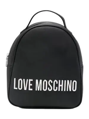 Moschino Logo-plaque Backpack - Black