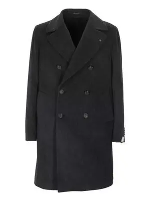 Tagliatore Double-breasted Wool-cashmere Coat - Grey