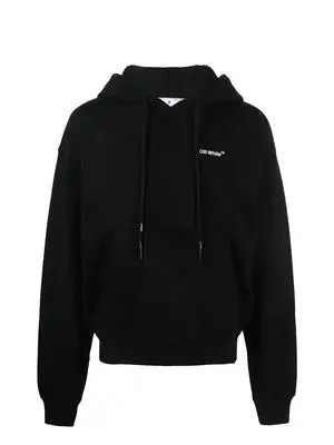 Off-White Caravaggio Crowning Over-print Hoodie - Black