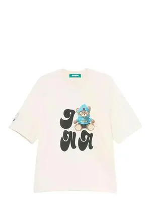 BARROW Graphic-print T-shirt - Neutrals