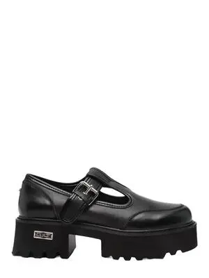 CULT T-bar Platform Loafers - Black
