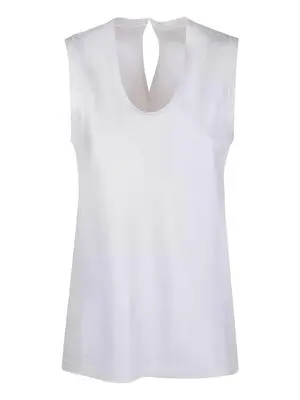 Carven Keyhole-detail Top - White