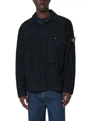 Stone Island Navy Corduroy Shirt - Blue