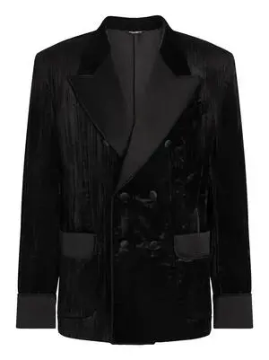 Dolce & Gabbana Velvet Blazer - Black