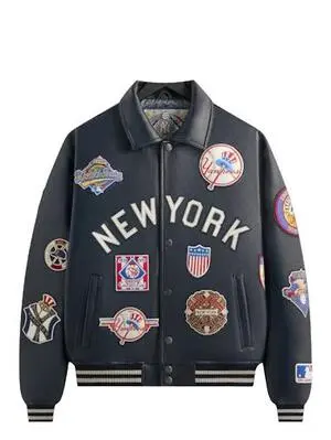 Kith X Avirex For The New York Yankees Leather Jacket - Nocturnal