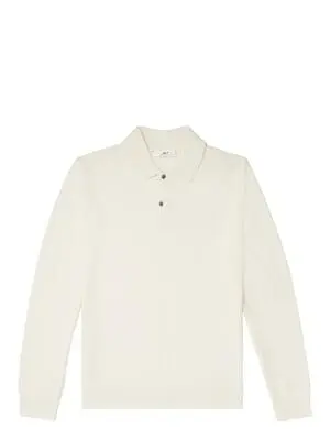 Mr P. Wool And Cashmere-blend Polo Shirt - Neutrals