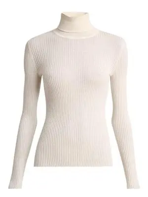 Gabriela Hearst Peppe Cashmere Silk Turtleneck Sweater Ivory