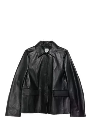 TOTEME Grained-texture Leather Jacket - Black