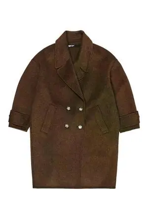 Bimba Y Lola Buttoned Coat - Brown