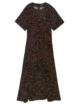 Bimba Y Lola Leopard Print Maxi Dress - Brown