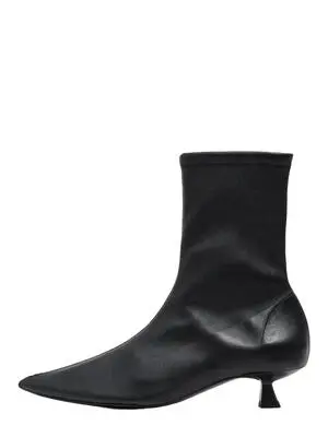 Bimba Y Lola 35mm Pointed Leather Boots - Black