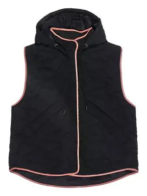 Bimba Y Lola Quilted Hooded Gilet - Black