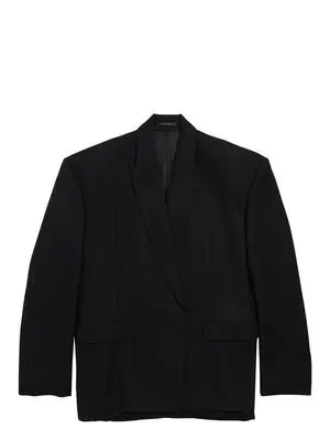 Balenciaga Wool Oversized Blazer - Black