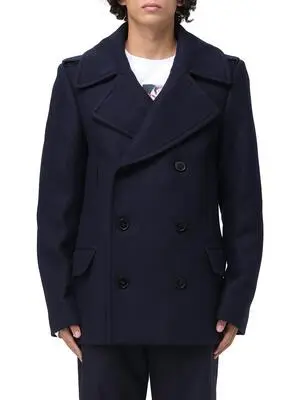 Dries Van Noten Double Breasted Coat - Blue