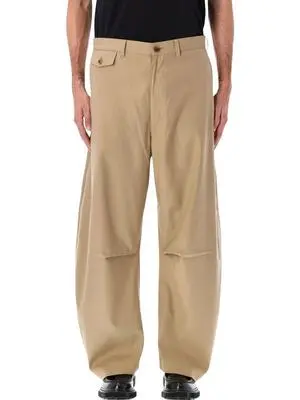 Comme Des Garçons Wide-leg Trousers - Beige