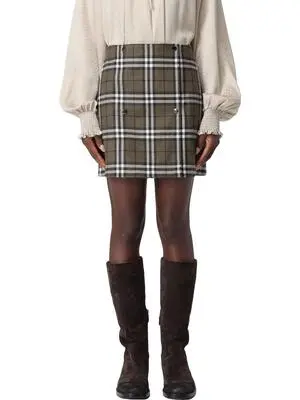 Burberry Plaid Mini Skirt - Green