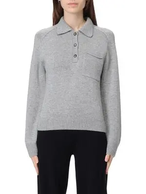 ALLUDE Collared Polo Shirt Grey
