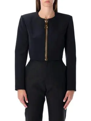 Balmain Cropped Jacket - Black