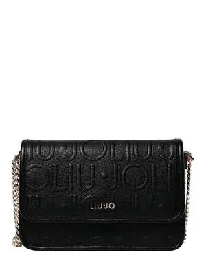Liu Jo Embossed Mini Bag With Chain Strap - Black