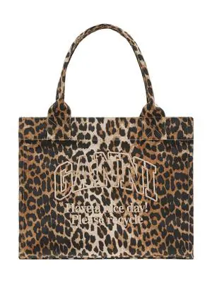GANNI Leopard Print Tote Bag - Multicolor