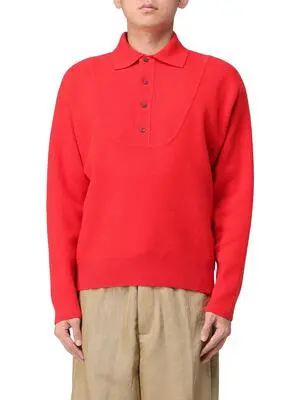 Jacquemus Long Sleeve Polo Shirt - Red
