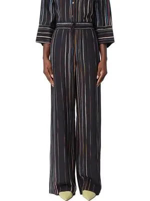 Paul Smith Striped Wide Leg Trousers - Blue
