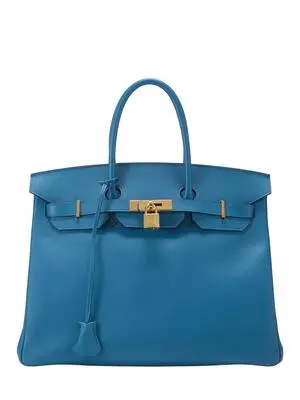 Hermès Birkin 35 Handbag - Blue Izmir