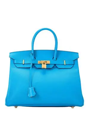 Hermès Birkin 35 Handbag - Blue Zanzibar