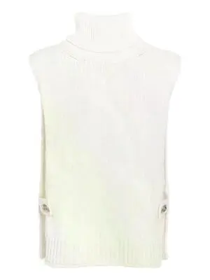 BARRIE Roll-neck Vest - Neutrals