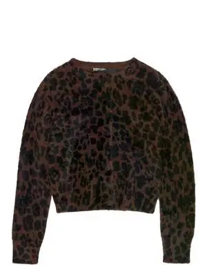 Bimba Y Lola Leopard-print Cardigan - Brown