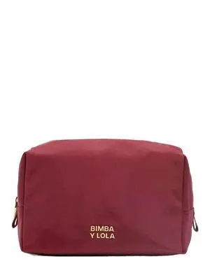 Bimba Y Lola Logo Detail Makeup Bag - Red